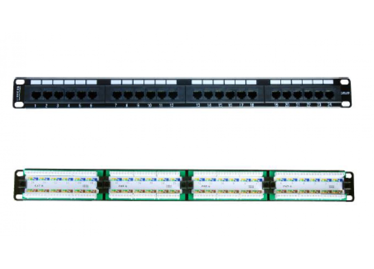 Patch Panel CAT6 1U 24Port UTP-IDC-PCB W/Accessories